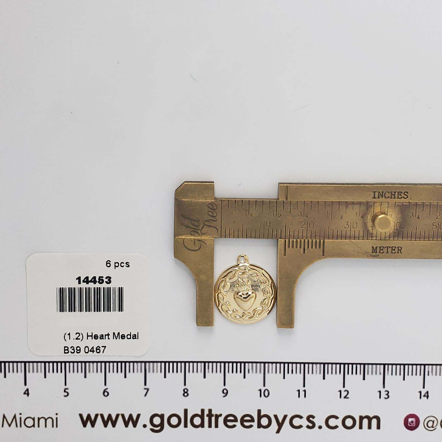 Mini Gold Heart Medal