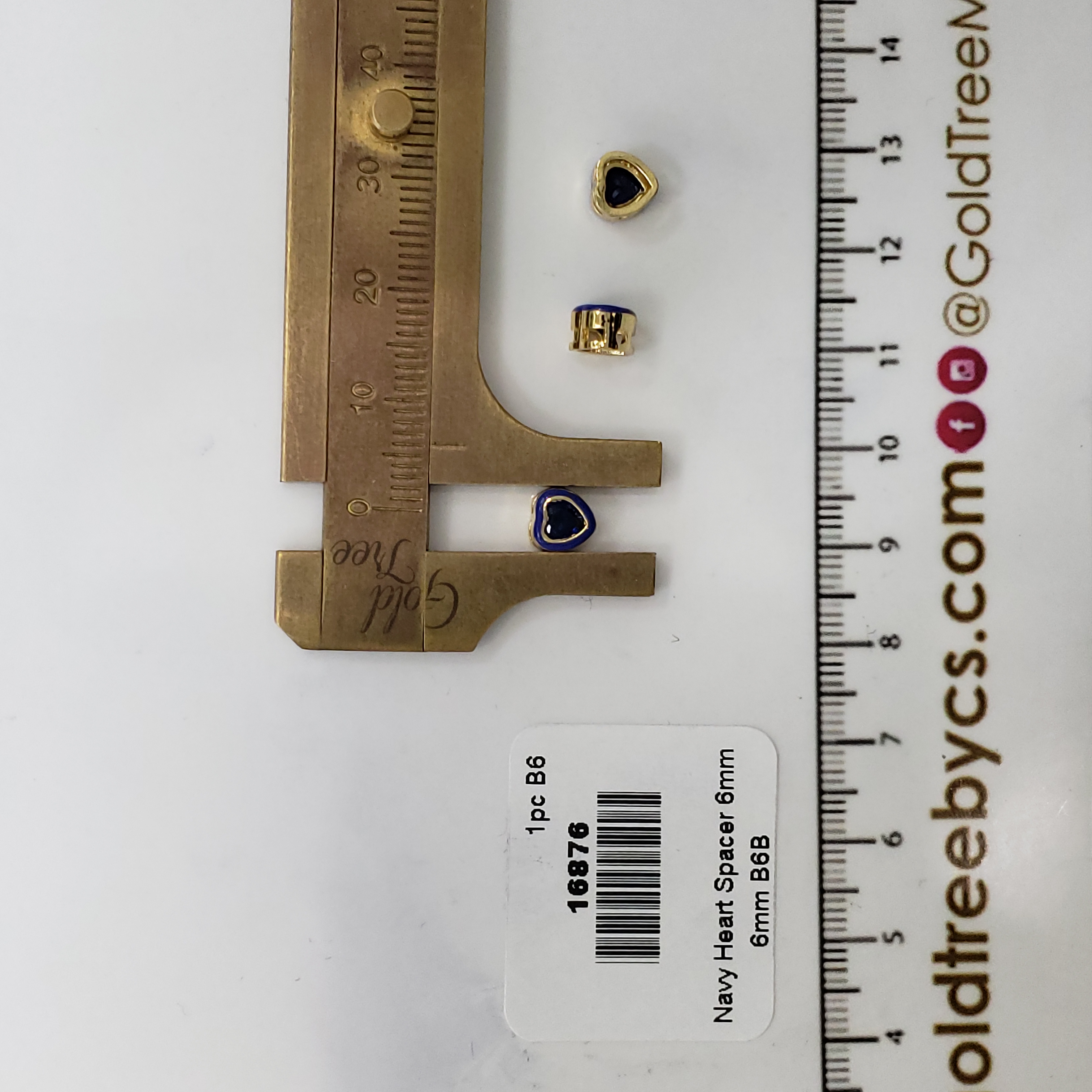 Nautical Love Navy Heart Spacer