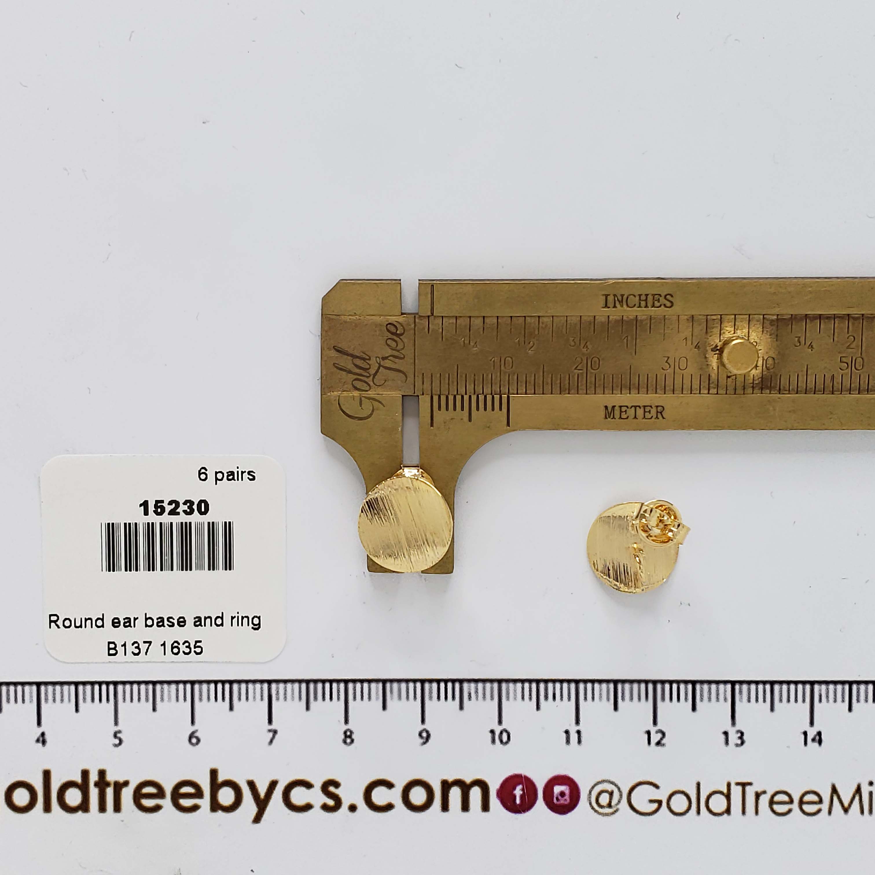 Round Ear Base and Ring Earring