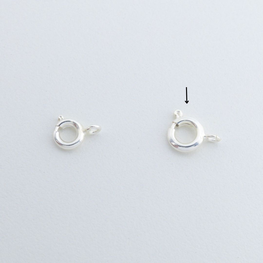 7mm Silver Spring Ring Clasp